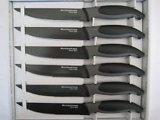 brandani inox italian style non-stick stainless steel steak knives - set of 6