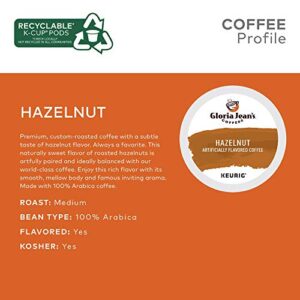 Gloria Jean's Coffees Hazelnut, Single-Serve Keurig K-Cup Pods, Flavored Medium Roast Coffee, 72 Count