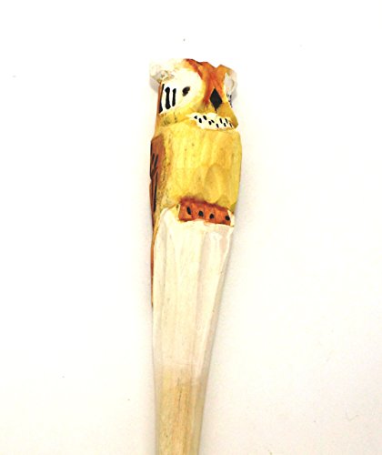 Handmade Carved Ballpoint Pen Owl style Natural Wooden Carving Cute Animal Refillable Pen 1pc/owl from Nument