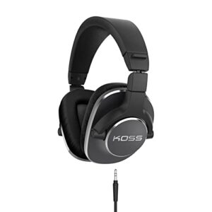 koss pro4s full size studio headphones, black with silver trim