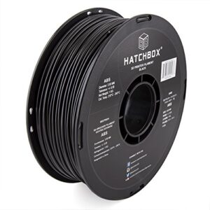 hatchbox abs 3d printer filament, dimensional accuracy +/- 0.05 mm, 1 kg spool, 3.00 mm, black