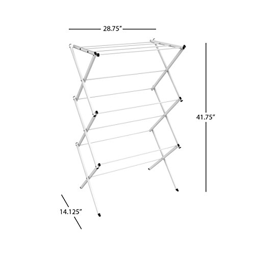 Lavish Home Clothes Drying Rack-24ft. of Drying Space-Collapsible and Compact for Indoor/Outdoor Use-Portable Stand for Hanging, Air-Drying Laundry