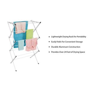 Lavish Home Clothes Drying Rack-24ft. of Drying Space-Collapsible and Compact for Indoor/Outdoor Use-Portable Stand for Hanging, Air-Drying Laundry