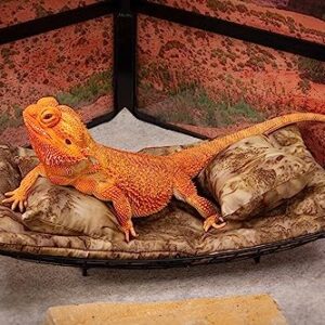 Chaise Lounge for Bearded Dragons, Brown Batik Fabric