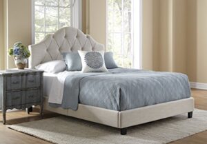 pulaski mason all-in-1 fully upholstery tuft saddle bed, queen