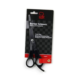 Chef Craft Basic Stainless Steel Barber's Shears, 7 inch, Black