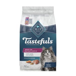 blue buffalo tastefuls hairball control natural adult dry cat food, chicken, 7lb bag