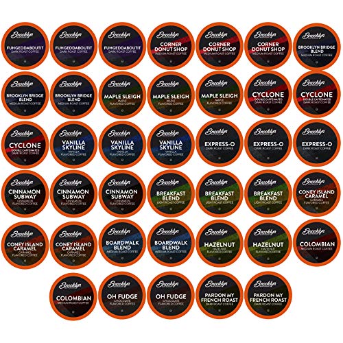 Brooklyn Beans Assorted Coffee Variety Pack Single-Cup coffee for Keurig K-Cup Brewers, 40 Count