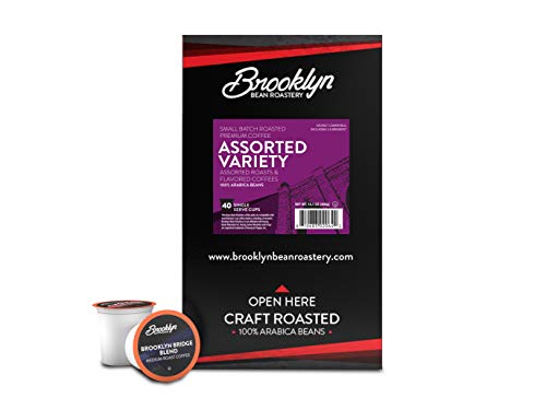 Brooklyn Beans Assorted Coffee Variety Pack Single-Cup coffee for Keurig K-Cup Brewers, 40 Count