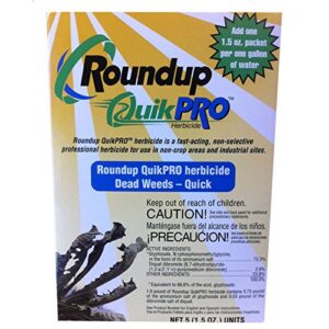 roundup quikpro weed killer herbicide 73.3% 1 packet per gallon, 5 packs