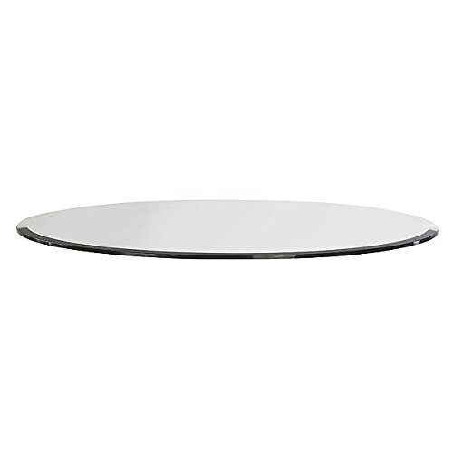 Milan Round 3/8" Bevel Edge Glass Top, 30 Inch, Clear