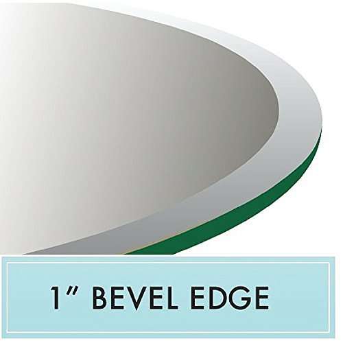 Milan Round 3/8" Bevel Edge Glass Top, 30 Inch, Clear