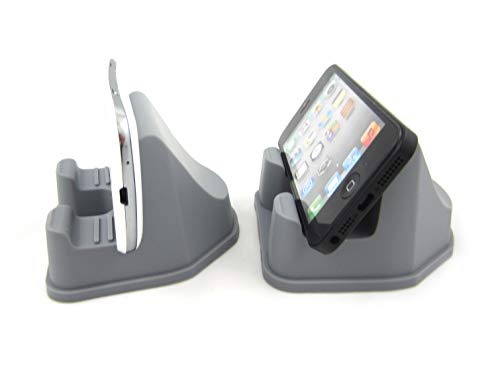 PhoneProp - Universal Fit Soft Flexible Smartphone Stand - Durable FDA High Grade Silicone - Color Gray