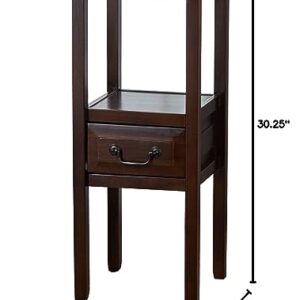 Christopher Knight Home Rivera Acacia Wood Accent Table, Brown Mahogany 13 in. x 13 in. x 30 in.