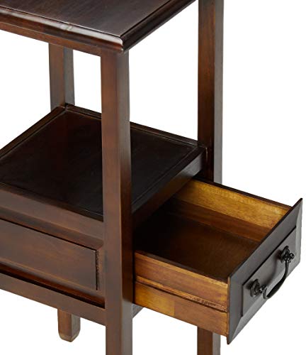 Christopher Knight Home Rivera Acacia Wood Accent Table, Brown Mahogany 13 in. x 13 in. x 30 in.