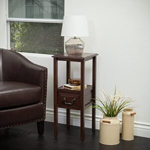 Christopher Knight Home Rivera Acacia Wood Accent Table, Brown Mahogany 13 in. x 13 in. x 30 in.