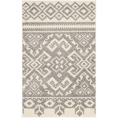 SAFAVIEH Adirondack Collection Runner Rug - 2'6" x 6', Ivory & Silver, Rustic Boho Design, Non-Shedding & Easy Care, Ideal for High Traffic Areas in Living Room, Bedroom (ADR107B)