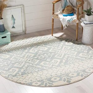 SAFAVIEH Adirondack Collection Runner Rug - 2'6" x 6', Ivory & Silver, Rustic Boho Design, Non-Shedding & Easy Care, Ideal for High Traffic Areas in Living Room, Bedroom (ADR107B)