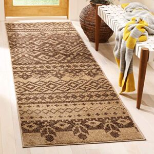 SAFAVIEH Adirondack Collection Runner Rug - 2'6" x 6', Ivory & Silver, Rustic Boho Design, Non-Shedding & Easy Care, Ideal for High Traffic Areas in Living Room, Bedroom (ADR107B)