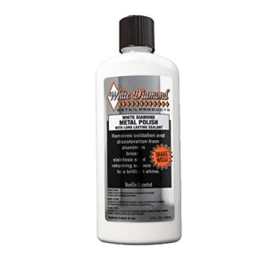 schultz laboratories metal polish with long lasting sealant, 12 fl oz is a cleaner, polisher and protectant all in one. removes oxidation and discoloration from aluminum, brass, chrome and more