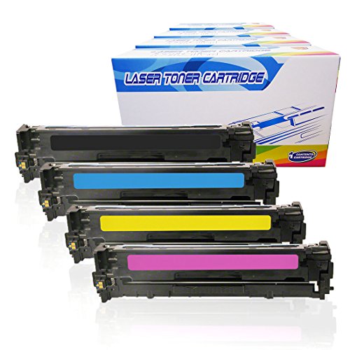 Inktoneram Remanufactured Toner Cartridges Replacement for HP 128A CE320A CE321A CE322A CE323A Laserjet Pro CP1525n CP1525nw CM1415 CM1415fnw CM1415fnw MFP ([Black,Cyan,Magenta,Yellow], 4-Pack)