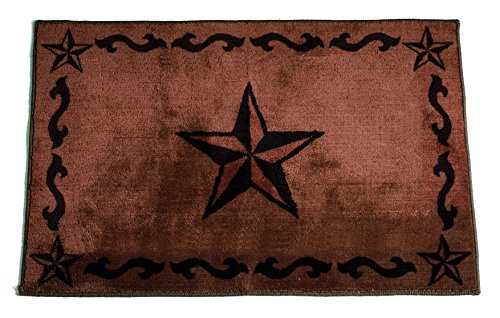 Best Quality Western Star Rug Chocolate 2X3