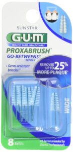 sunstar gum go betweens proxabrush refills, wide, 2 count