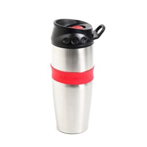 mr coffee 91684.03 java supreme travel tumbler, 16 oz, stainless steel