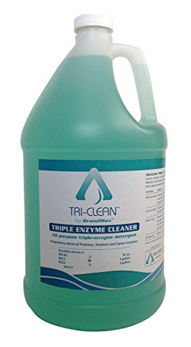 BrandMax BEC1 Tri-Clean Triple Enzymatic Cleaner, One gal Concentrate, Clean Green