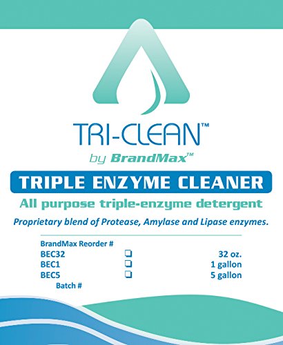 BrandMax BEC1 Tri-Clean Triple Enzymatic Cleaner, One gal Concentrate, Clean Green