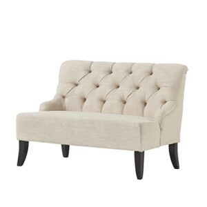 christopher knight home nicole fabric settee, light beige