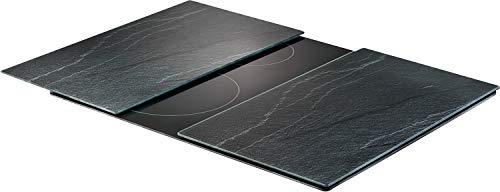 Zeller" Slate Stove Cover/Cutting Plates, Anthracite, 30 x 30 x 52 cm