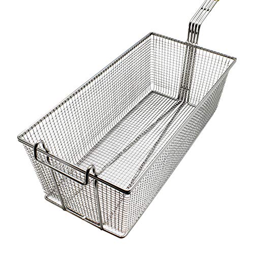 Thunder Group 17" x 8 1/4" x 6", fry basket, w/yellow handle, comes in each