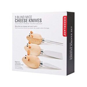 Kikkerland Mouse Cheese Knives, Set of 3