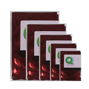 100x Premium Red Mylar Foil Open Top Food Snack Storage Bags (10cm x 15cm)