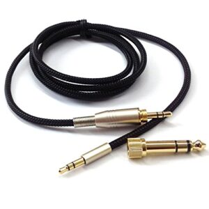 newfantasia replacement audio upgrade cable for b&o play by bang & olufsen beoplay h6 / h7 / h8 / h9 / h2 headphone 1.2meters/4feet