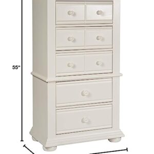 Liberty Furniture Industries Summer House I Lingerie Chest, 31" x 18" x 55", Oyster White