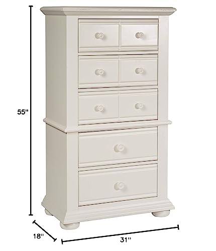 Liberty Furniture Industries Summer House I Lingerie Chest, 31" x 18" x 55", Oyster White