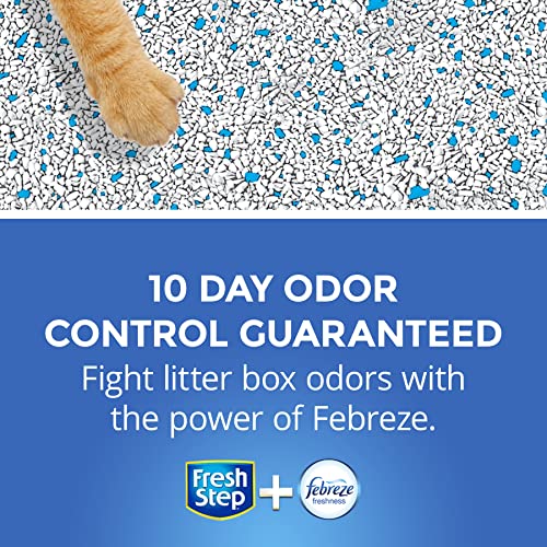 Fresh Step Lightweight Clumping Cat Litter, Odor Control With Febreze, 15.4 lbs