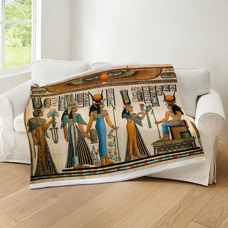 CafePress Ancient Egyptian Wall Tapestry Throw Blanket Super Soft Fleece Plush Throw Blanket, 60"x50"