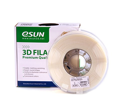 eSUN 1.75mm Natural ABS 3D Printer Filament 1kg Spool (2.2lbs), Natural