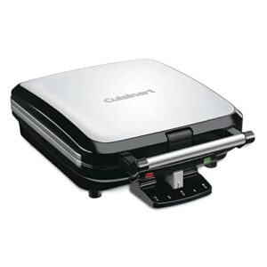 cuisinart 4-slice belgian waffle maker, stainless steel/black, waf-150p1