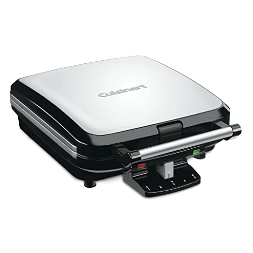 Cuisinart 4-Slice Belgian Waffle Maker, Stainless Steel/Black, WAF-150P1