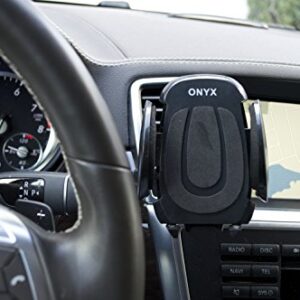 Onyx Air Vent Universal Smartphone Car Mount Holder - Cradle for Iphone 6 Plus /5S, Samsung Galaxy S5 S4 S3 Note 3 and other Smartphones unto 4.0" wide - Black