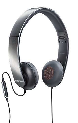 Shure SRH145m+ Portable Collapsible Headphones with Remote + Microphone Compatible with All Apple iOS Devices