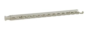 closetmaid 38053 14-hook tie & belt rack, nickel, 15 x 2.75 x 0.88 inches