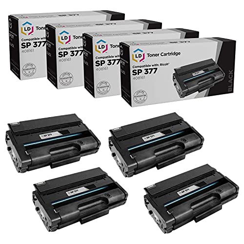 LD Products Remanufactured Toner Cartridge Replacement for Ricoh 406989 High Yield (Black, 4-Pack)