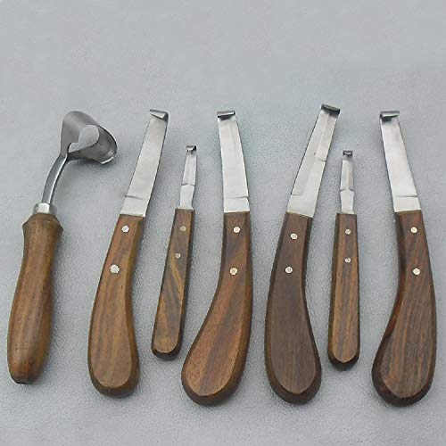 Hoof Knife Set 7 Hoof Knives Wide & Narrow Blade Double Edge