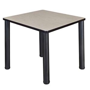 Kee 30" Square Breakroom Table- Maple/ Black