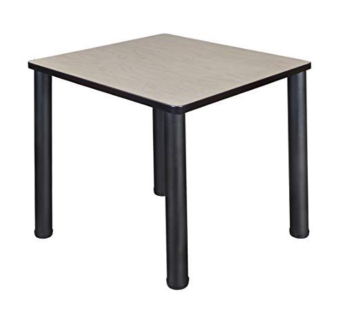 Kee 30" Square Breakroom Table- Maple/ Black